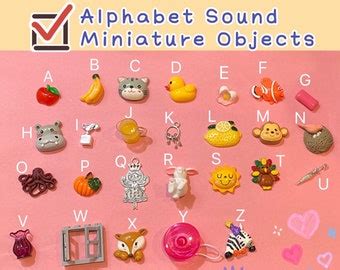 Montessori Language Objects Abc Miniatures Trinkets Box Set Alphabet