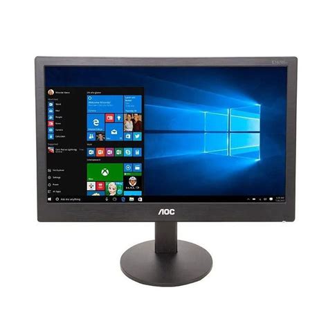 Monitor Aoc Led 156 Polegadas Widescreen E1670swu Shockti Comércio De Informática
