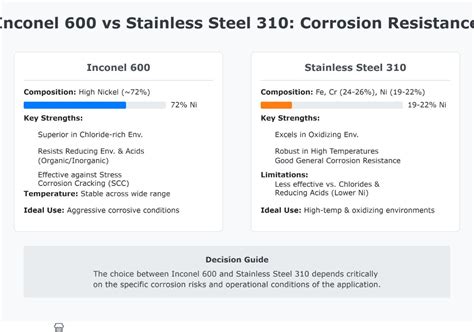 Inconel 600 Vs Stainless Steel 310 Material Comparison For Industrial