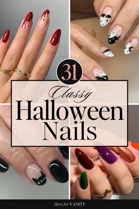 31 Sophisticated Halloween Nail Designs Halloween Chic Nails At Home
