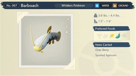 Pokémon Legends Arceus Shiny Barboach Youtube