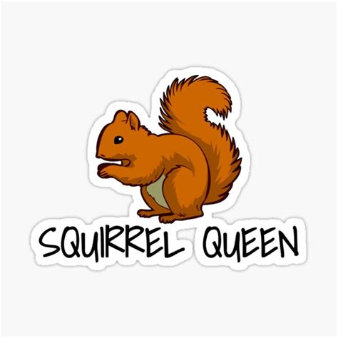 Squirrel Queen Sticker For Sale By Luna May Redbubble