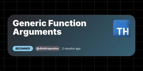 Generic Function Arguments Typehero