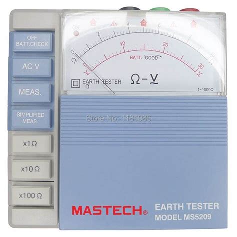Mastech Ms5209 Low Power Pointer Ground Resistance Tester Analog Earth