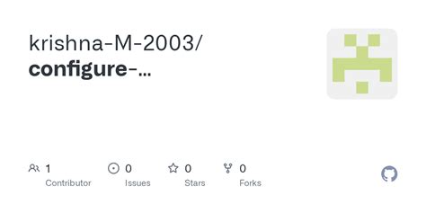 Github Krishna M 2003configure Understanding Documentation