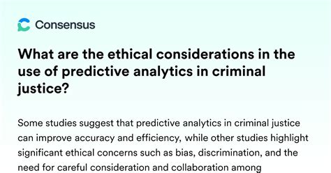 What Are The Ethical Considerations In The Use Of Predictive Analytics