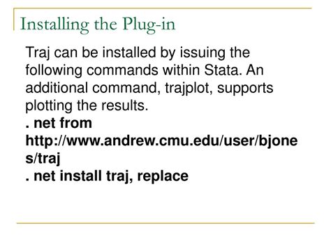 Ppt Using Stata A Plug In To Estimate Group Based Trajectory Models