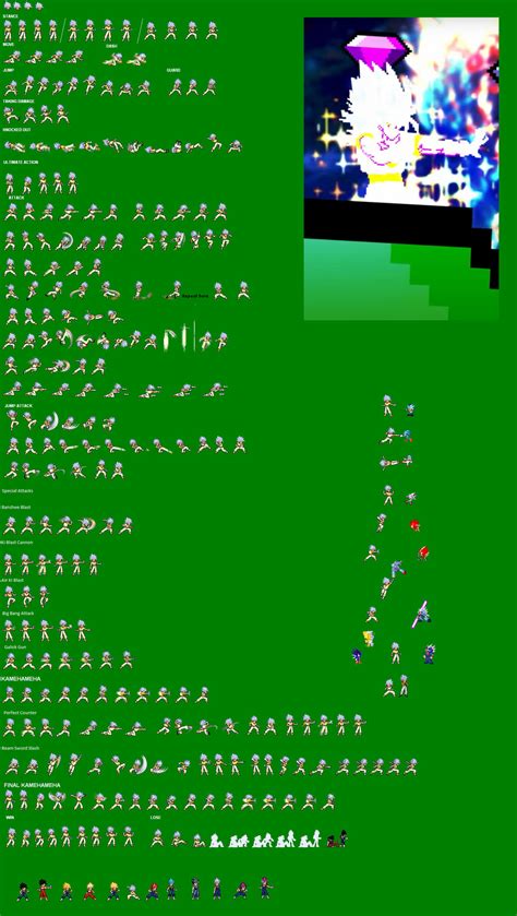 Hyper Vegito Sprite Sheet By Superretroclassic81 On Deviantart