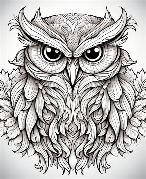 Premium Ai Image Owl Shape Hand Drawn Beautiful Illustration Picture