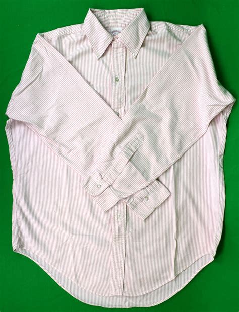 Brooks Brothers Pink Candy Stripe Ocbd Shirt Sz 16 3