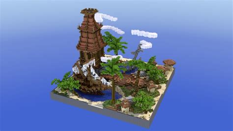 [hcf] Tropical Island Spawn And Road Minecraft Map