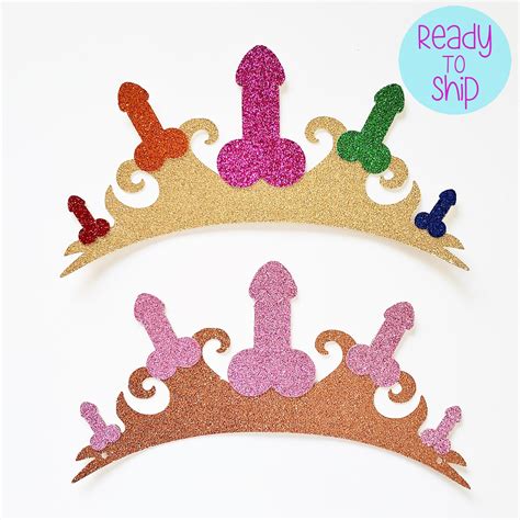 Bachelorette Penis Tiara For Bride Penis Crowns Bachelorette Penis