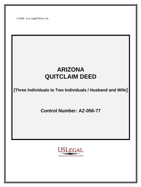 Quitclaim Deed Form Arizona Fill Out And Sign Printable Pdf Template
