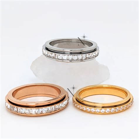 Elevate Ring Fidget Ring Met Diamantjes Luminora
