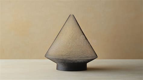 Photograph Of A Wire Creation Formed Into A Precise Cone On A Clean