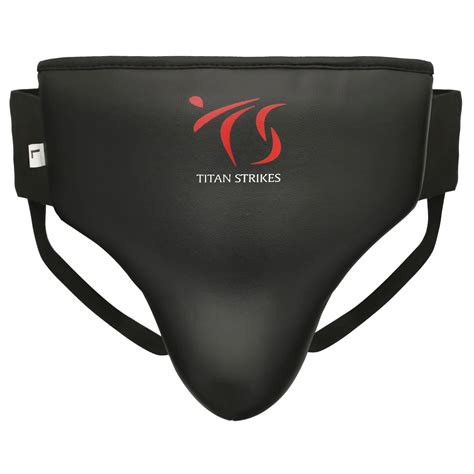 Boxing Groin Protector Synthetic And Lamina Leather Titan Strikes