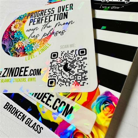 Laminated Stickers Qr Code Zindee