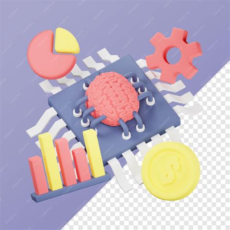 Premium Psd Predictive Chart 3d Render Illustration