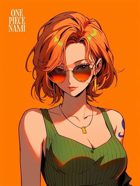 One Piece Anime Style Nami Hairstyles Orange Hair One Piece Nami