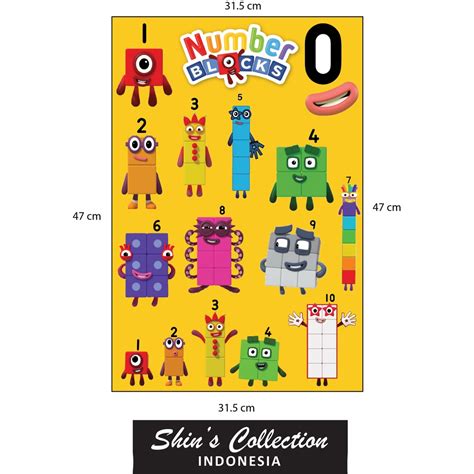 Jual Sticker Jumbo Murah Anti Air Number Blocks 1 Pc Shopee Indonesia