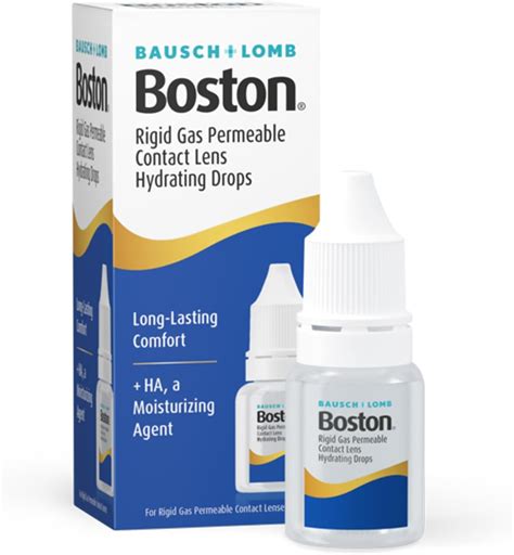 Boston Rgp Contact Lens Hydrating Drops Enriched With Hyaluronic Acid