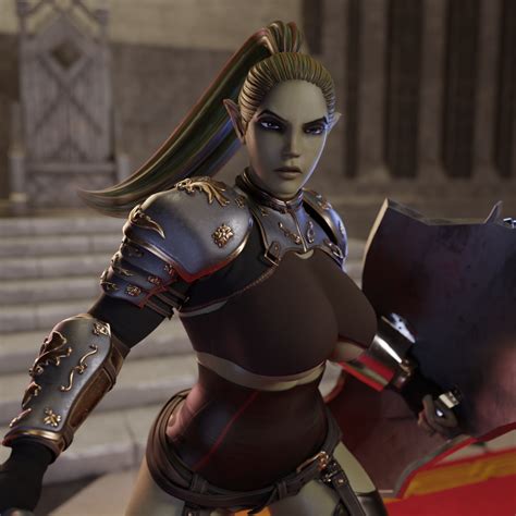 3d Printable Royal Warder Ursha Knight Presupported Qb Works By