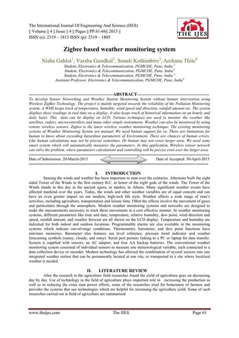 zigbee based weather monitoring system pdf