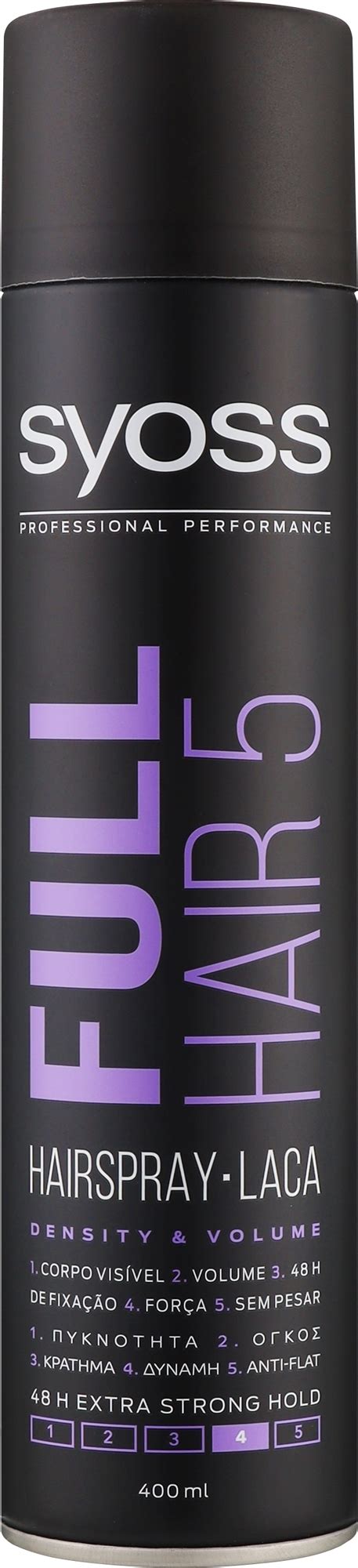 Syoss Full Hair 5 Hairspray Extra Strong Hold Hair Spray "Thickness ...