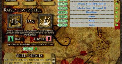 Artisanry Skill Menu Album On Imgur