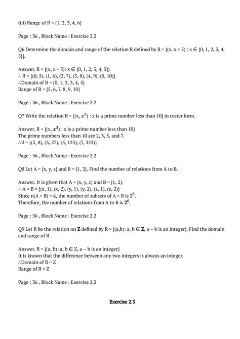 Ncert Solutions For Class 11 Maths Chapter 2 Relations And Functions