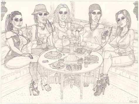 Hookah Babes By Theseus9 Hentai Foundry