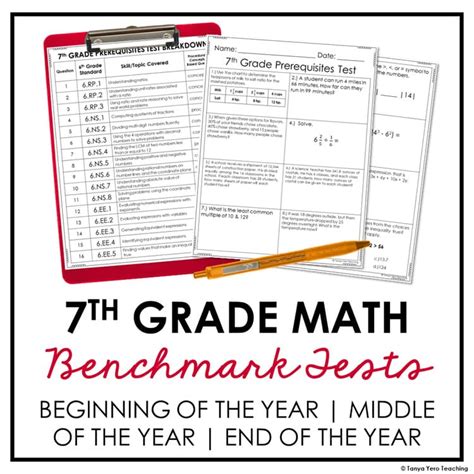 7th Grade Math Benchmark Tests Math Diagnostic Assessments And Screeners