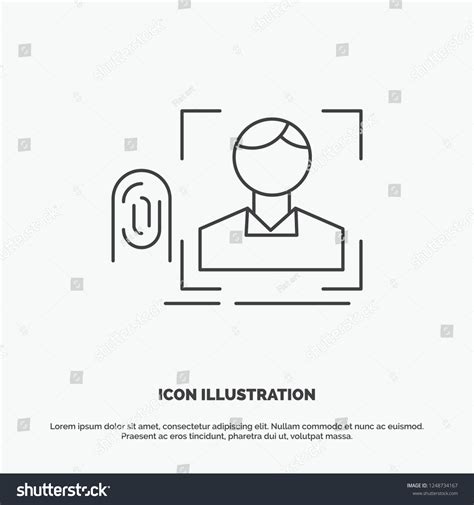 Finger Fingerprint Recognition Scan Scanning Icon Stock Vector Royalty Free 1248734167