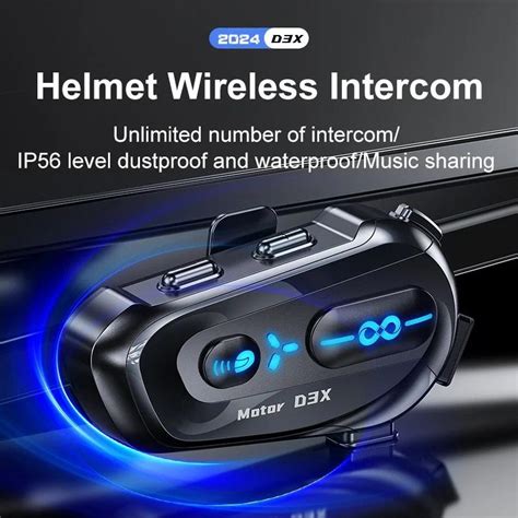 D3x Motorcycle Helmet Intercom Multi Person Communication 1000m