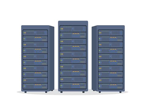 Server Rack In A High Tech Data Center Storage Cloud Computing