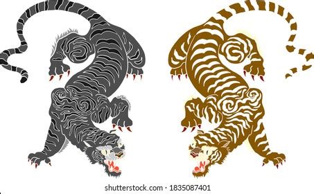 Tigre De Arte Tradicional Coreano