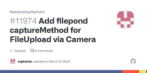 Add Filepond Capturemethod For Fileupload Via Camera · Filamentphp