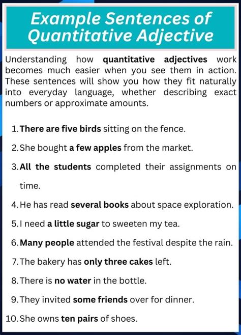 What Are Quantitative Adjectives And Their Uses