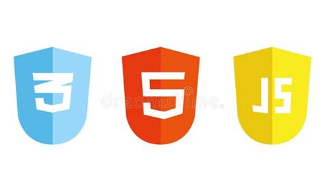 Html5 Css3 Js Icon Set Web Development Logo Icon Set Of Html Css And