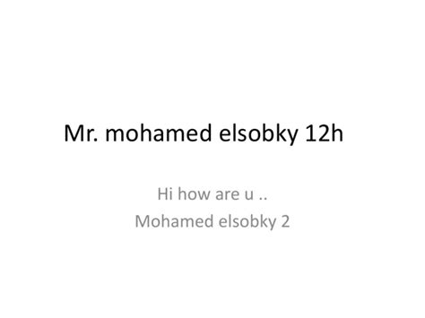 Mr Mohamed Elsobky Pdf