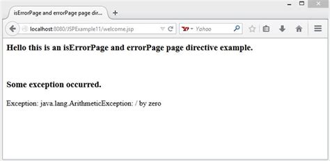 Exception Handling In Jsp