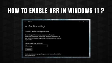 How To Enable Vrr In Windows 11 Step By Step 2024 Youtube