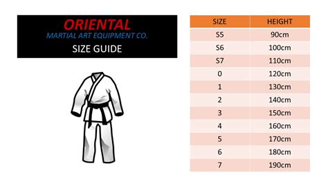 Century Karate Uniform Size Chart At Stanley Harrison Blog