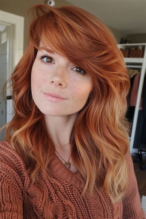 22 Gorgeous Side Bangs To Suit Your Face Shape Red Hair Freckles Red