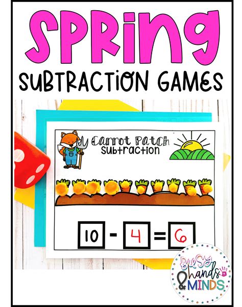 Spring Subtraction Games For Kindergarten Busy Hands And Minds