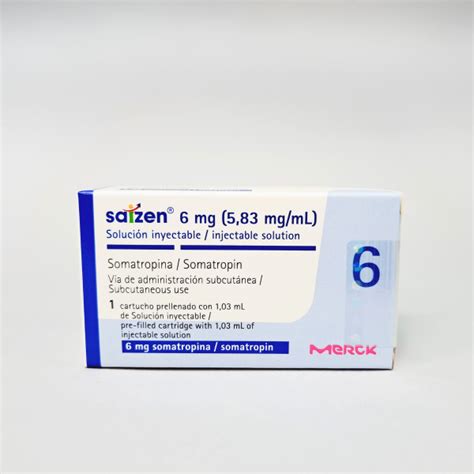 Saizen 6 Mg 583 Mgml 1 Cartucho Prellenado Con 103 Ml De Solucion