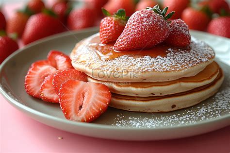 달콤한 딸기 팬케이크