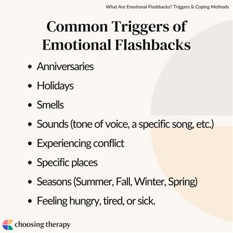 Emotional Flashback Triggers And Coping Strategies