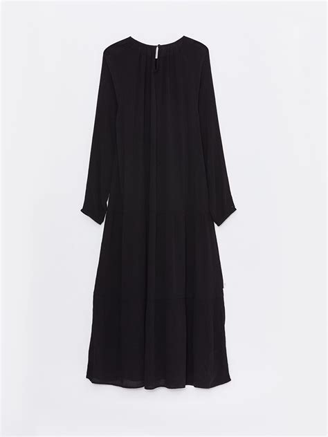 Lcw Modest Rochie Simplă Cu Mânecă Lungă și Guler Rotund Pentru Femei