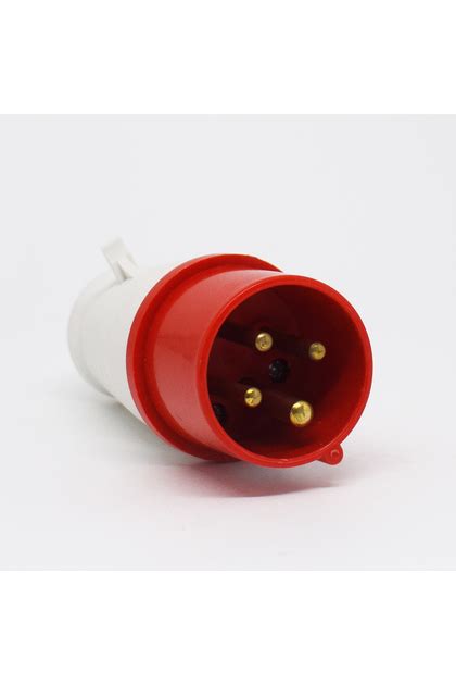 Plugue 3pt 6h 3810vac16a Vermelho 014